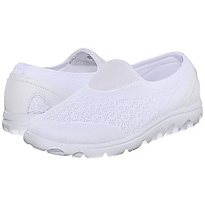 Propét Womens TravelActiv Slip On Walking Walking Sneakers Shoes Casual - White - Size 12 2E