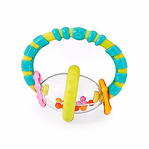 Bright Starts Soothers & Shakers 7pc Gift Set - BPA-Free Baby Rattles, Teethers and Stroller Toys, Unisex, Newborn+