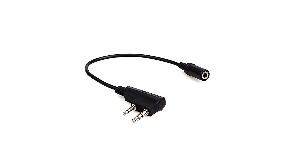 Retevis 2 Pin to 3.5mm Headset Adapter for RT Series Walkie Talkies