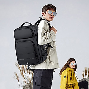 COSCOOA Large Travel Backpack for Men and Women 40L Carry On Luggage Waterproof Outdoor Sports Rucksack Casual Daypack School Bag Fit 17.3 Inch Laptop with USB Charging Port