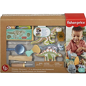 Fisher-Price Dinosaur Discovery, fossil finder paleontologist pretend play set for preschool kids ages 3 years and up