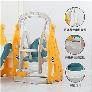 Toddler Slide and Swing Set 4 in 1 Toddler Playground with Swing Slide Climber and Basketball Baby Slide for Boys and Girls Backyard Playsets for Kids Indoor and Outdoor(Pink)