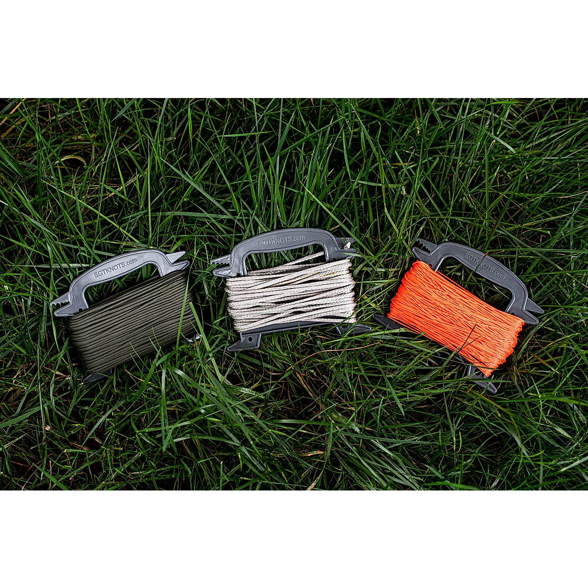 SGT KNOTS Rope Winder - Lightweight and Easy to Use Chord Storage Device for Paracord, Twine, Mason Line & Other (6" - 10 Pack, Gray)