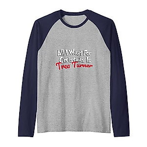 Trea Turner Philadelphia Baseball All I Want for Christmas Raglan Baseball Tee