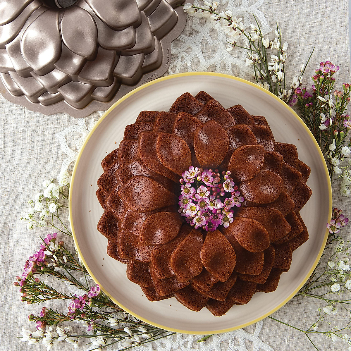 Nordic Ware Blossom Bundt Pan ,Toffee