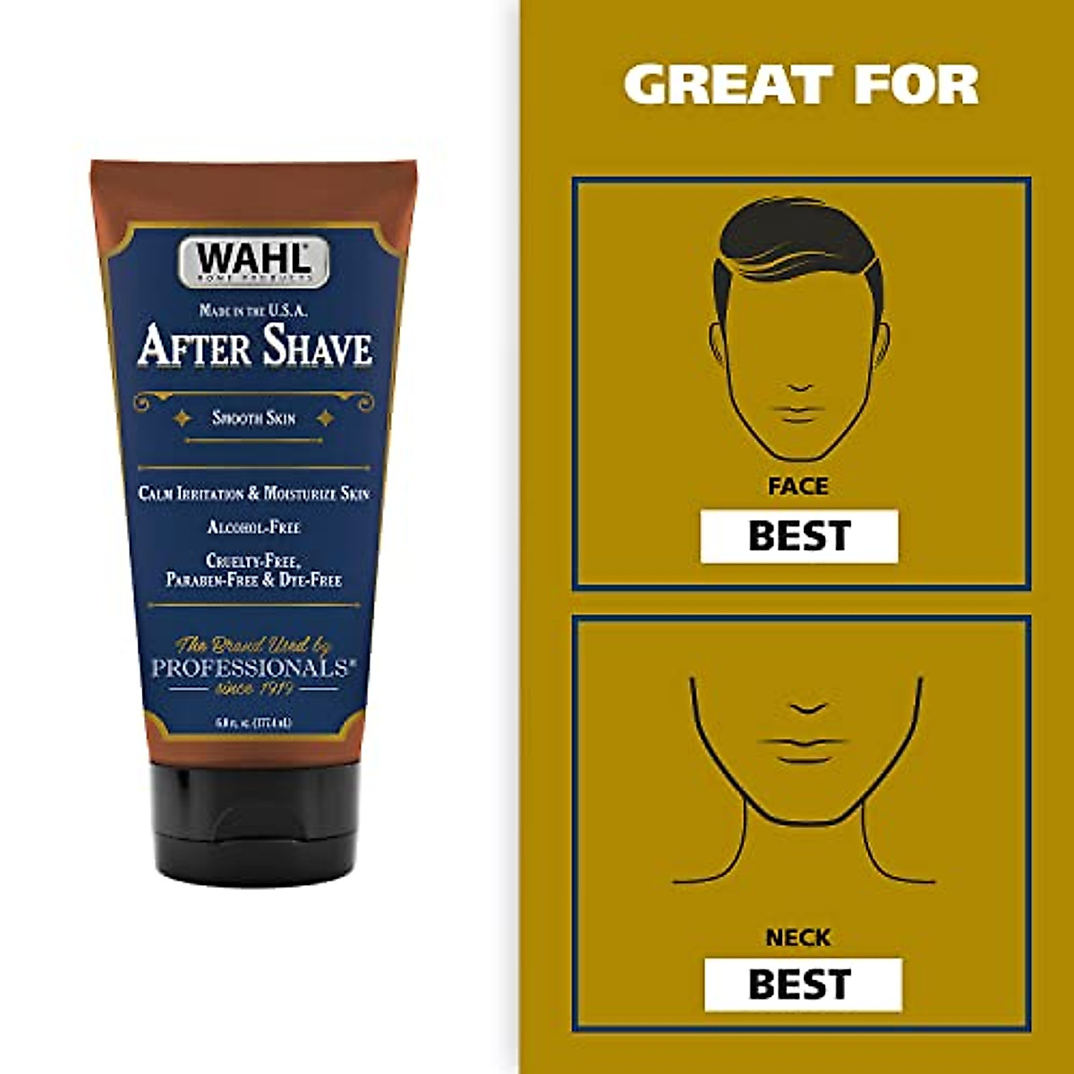 Wahl After Shave with Essential Oils for Soothing, Calming, & Balancing Sensitive Skin - Manuka Oil, Meadowfoam Seed Oil, Clove Oil, & Moringa Oil (6 Oz) - Model 805610A