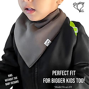 Darling & Co. Bandana Bibs, Premium 3 Layer Drool Bibs for Baby, Boys, Girls, and Special Needs little ones … (The Go-To Dark Neutrals Set 2 Pack)