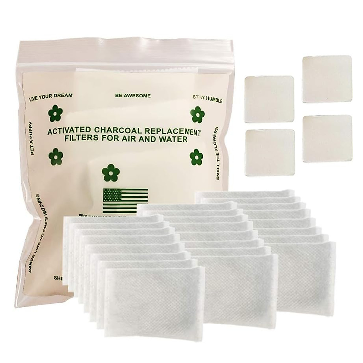 Green Piece® 24 Pack Overstuffed All-Natural Diaper Pail Deodorizer | Activated Charcoal Air Purifier Compatible with Diaper Pails, Shoe Closets, Trash Cans, Pets - Made in The USA by Green Piece