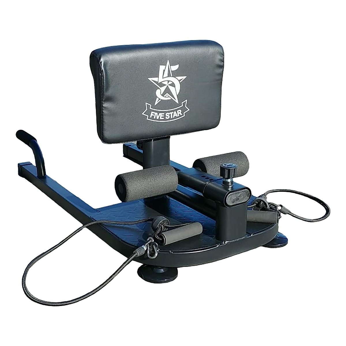 Multi Function Deep Sissy Squat Bench with 2 Exercise Resistance Handles 8 in 1 Home Gym Machine Leg Exercise Abdominal Exercises Sit Ups Push Ups Deep Squat Workout Strength Training (Black)