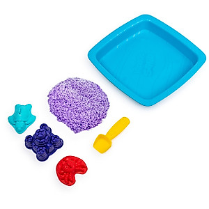 Kinetic Sand, Sandbox Playset with 1lb of Purple and 3 Molds, for Ages 3 and up