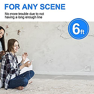 [Apple MFi Certified] iPhone Fast Charger, 2Pack 20W PD Type C Wall Charger Block with 6FT USB-C to Lightning Cables Compatible with iPhone 14/13/ 12/11/ XS/XR/X/ 8 Plus/iPad