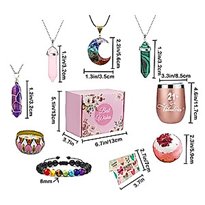 21st Birthday Gifts for Her, Unique 21 Years Old Crystal Gifts Basket Decorations for Women, Friends, Younger Sister, Daughters, BFF, Granddaughters, Bath Sets Spa Gift for 21st Girls