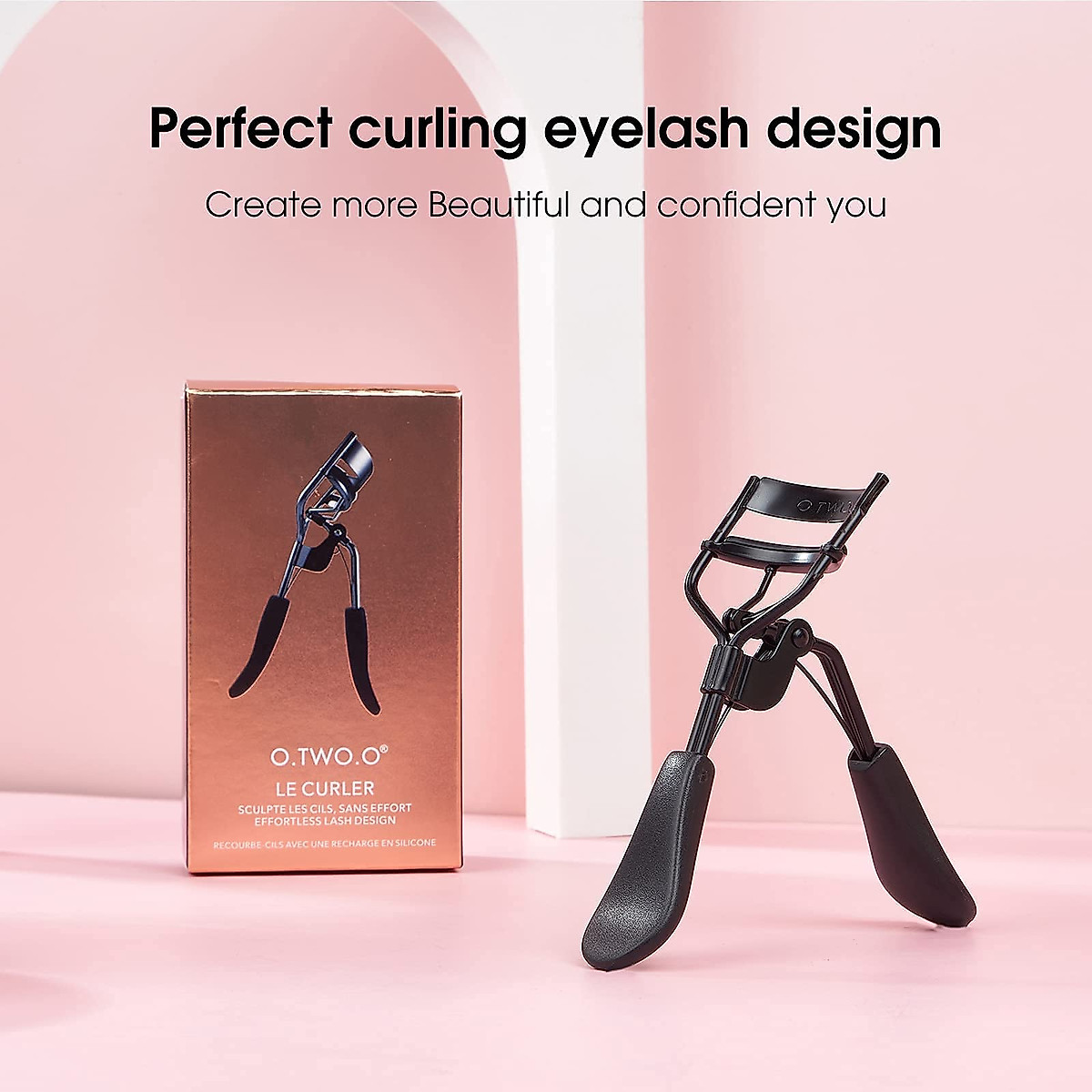 Fxidaaimt Best Curling Eyelash Curlers samll & Portable Handle Stainless Steel Eyelash Styling Aid Beauty Tool Set for All Eye Shapes and Eyelash Curler Big Eyes, Get Perfect Curl in 5 Seconds(Black)