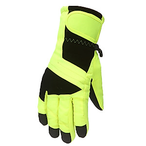 Aniywn Kids Ski Snow Gloves Winter Cold Weather Windproof Waterproof Warm Snowboard Sport Mittens for Boys Girls 4-9 Years