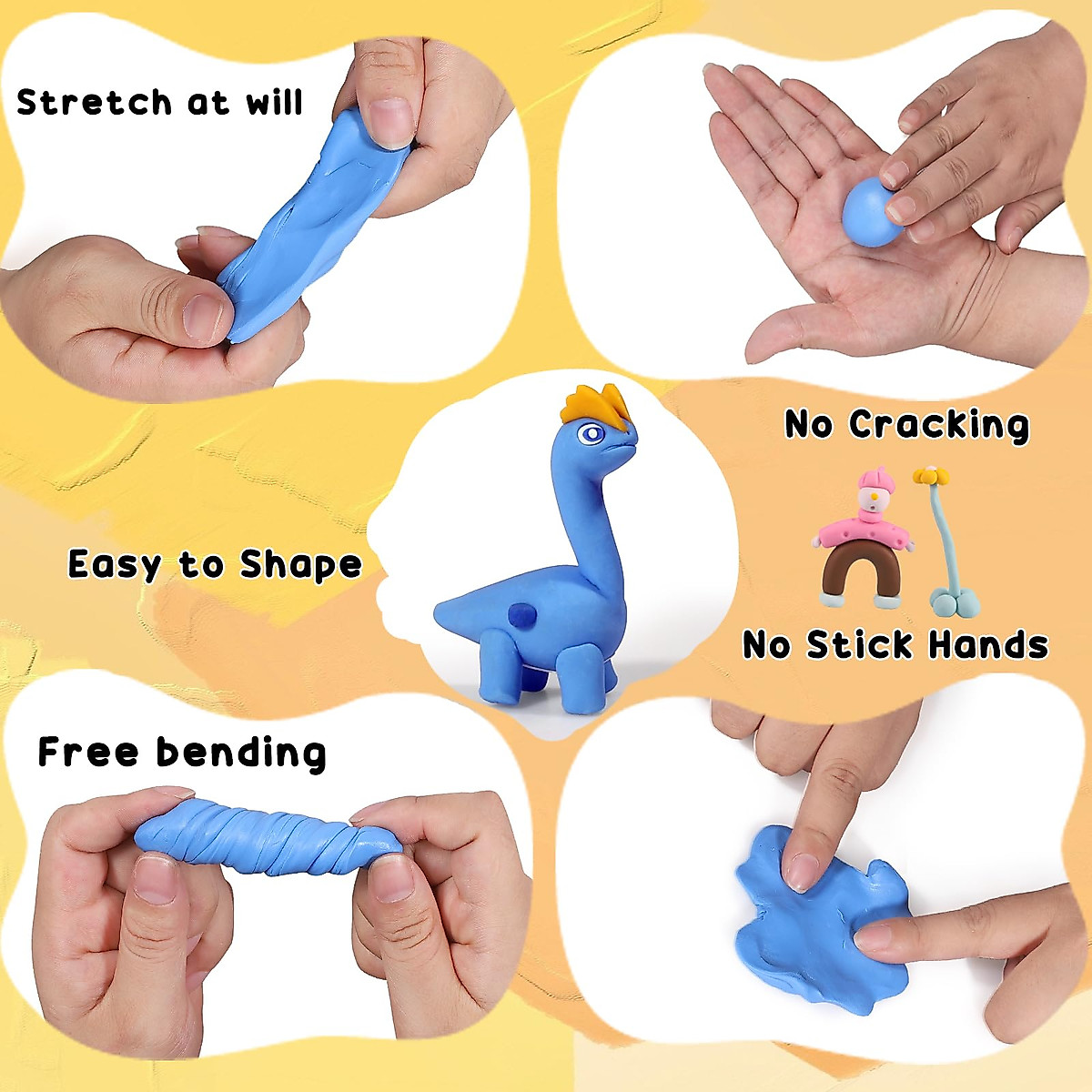 Ixiaoyoo Polymer Clay 88 Colors, Modeling Clay for Kids DIY Starter Kits, Oven Bake Model Clay, Non-Toxic, Non-Sticky, Ideal Clay Kits for Children and Artists (88 Colors)