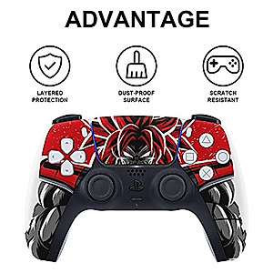 PlayStation 5 Digital edition version sticker protective cover, Legendary Rising Sun ps5 controller protective shell (compatible with ps5 Digital edition)