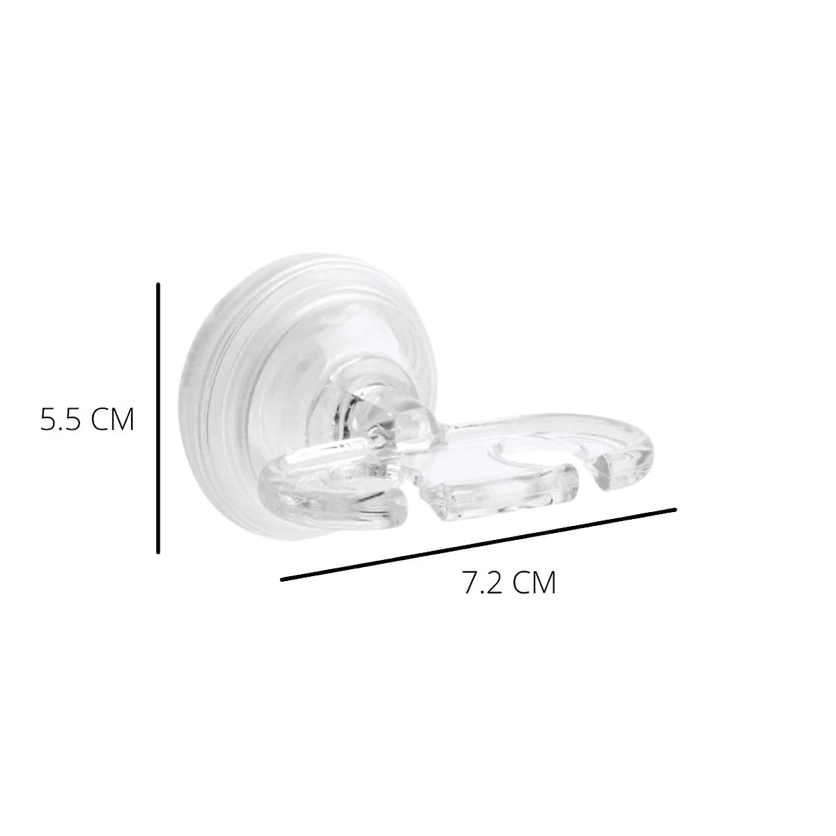 iDesign BPA-Free Plastic Bathroom Suction Toothbrush Holder - 2.75" x 2.25" x 2", Clear