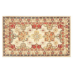 My Magic Carpet Washable Rug - Non-Slip, Stain Resistant, Waterproof, Foldable - 1 Piece Accent Living Room & Bedroom Area Rug - Pet & Kid Friendly (Ottoman Natural, 3X5 ft)