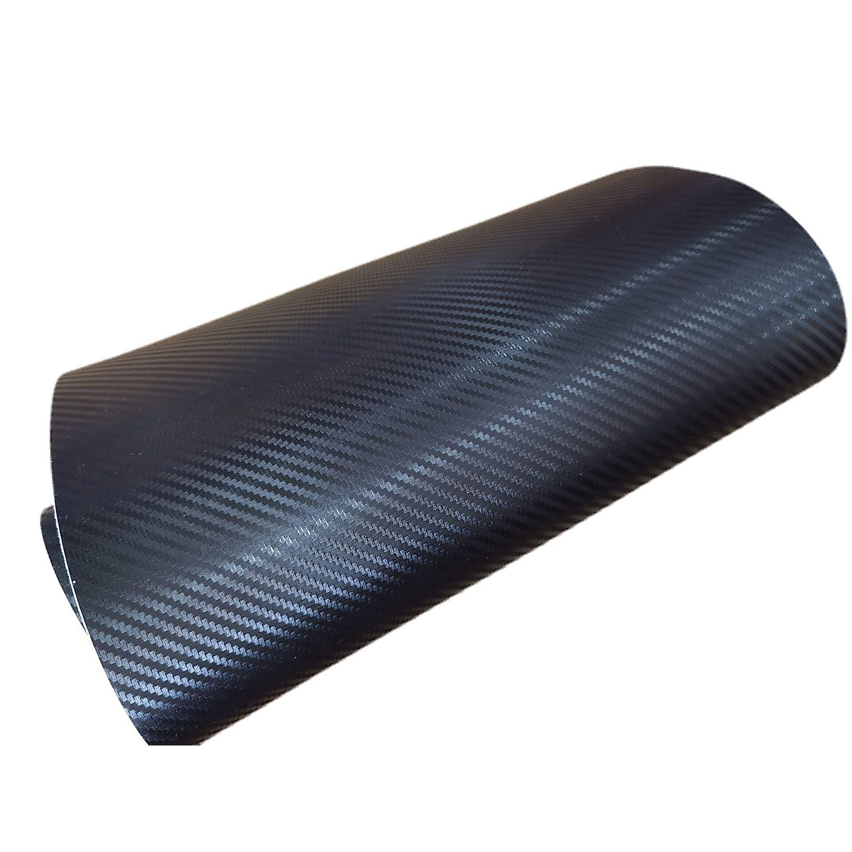 3D Black Carbon Fiber Vinyl Wraps, Car DIY Wrap Vinyl Roll Film Self-Adhesive Twill Weave Sheet Sticker with air Release Technology (1ft x 5ft)