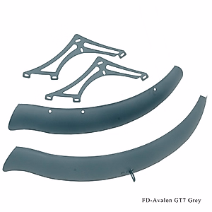 Tracer FD-Avalon Mudguard 26'' Fat Tire Cruiser Bike Mudguard 100mm Width, Front & Rear Set. (Gray)