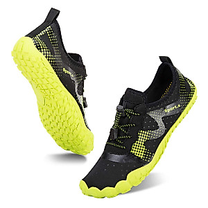 WateLves Water Shoes for Men Women Barefoot Quick-Dry Aqua Sock Outdoor Athletic Sport Shoes Kayaking Boating Hiking Surfing Walking (A-Black/Green, 44)