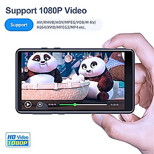 Mp3 Player with Bluetooth 5.0, Tengsen 4.0" Touchscreen 16GB HD Video MP3 Mp4 Music Player with Speaker,Portable HiFi Sound with FM Radio, Voice Recorder, E-Book, Sport Pedometer,Support 128G TF Card