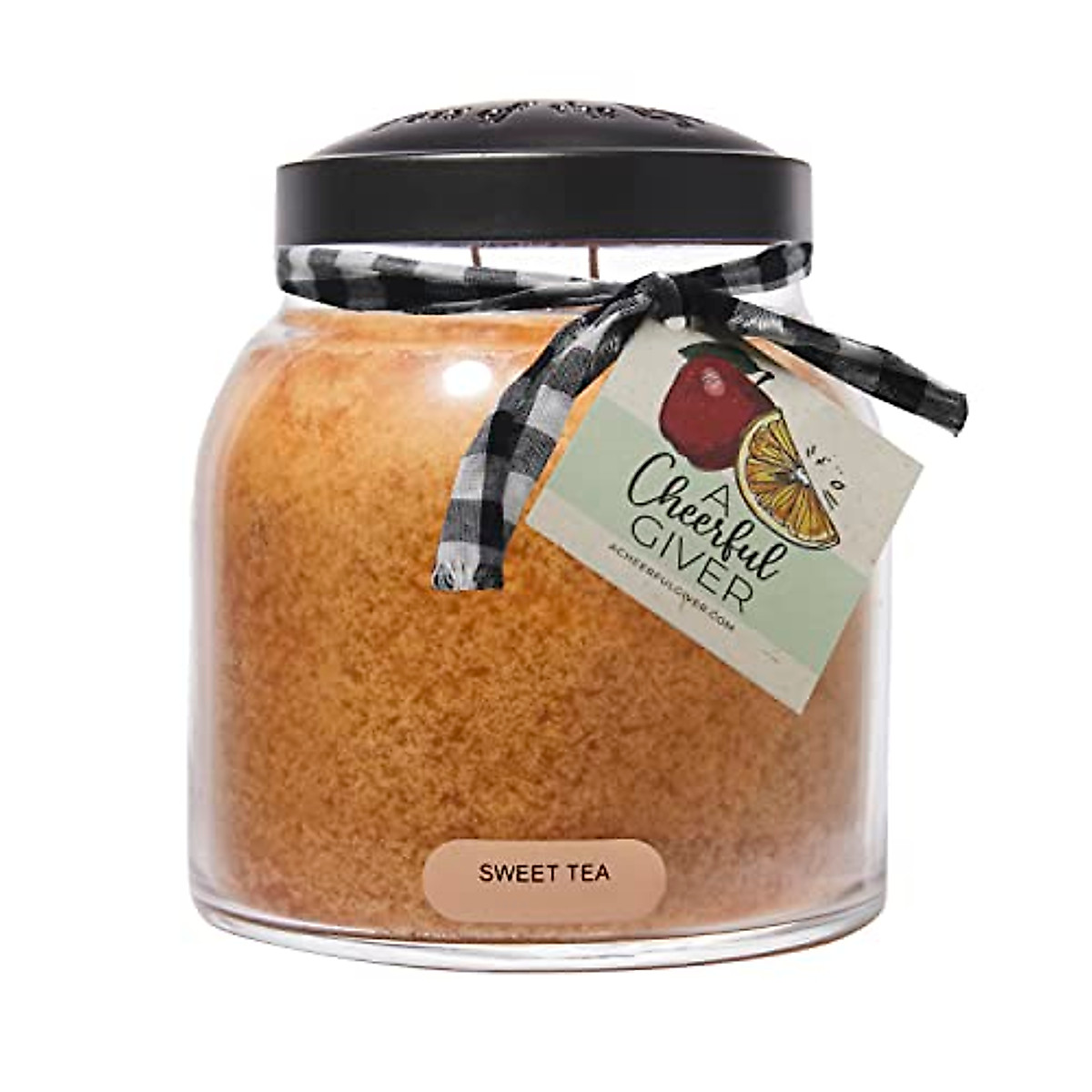 A Cheerful Giver - Sweet Tea Papa Scented Glass Jar Candle (34oz) with Lid & True to Life Fragrance Made in USA