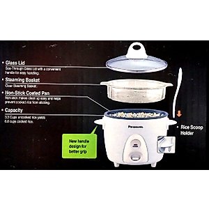 PANASONIC SR-G06FGEW Automatic Rice Cooker/Steamer (Color: White)