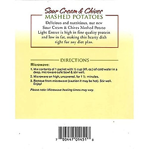 ProteinWise Sour Cream and Chives Mashed Potatoes, High Protein, Fat Free, Cholesterol Free, Low Sugar, Weight Loss, Bariatric, Diabetic, Diet Healthy Snack, 7 Servings/Box