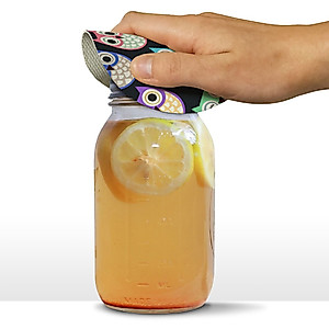 Colorful Owls Cute Pattern Round Rubber Non-Slip Jar Gripper Lid Opener