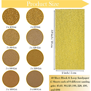 Total 56 PCS Hand Sanding Block Set- 16 PCS Contoured Profile Sander Block + 40 Sheet Sandpaper Kit - Interchangeable Assorted Convex & Concave Shapes for Moldings,Woodworking, Auto Paint and Crafts