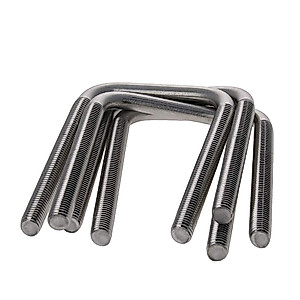 Aicosineg 1.38" Inner Width U Bolt Fasteners with Nuts Washers M6x35x75mm 304 Stainless Steel Square Bend for Hardware Plumbing Boats Industrial Mechanical Silver Tone 4pcs