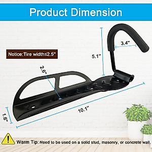 4 Pack Bike Rack for Garage with Tire Tray, Wall Mount Bike Hanger for Storage,Vertical Bike Hook for Indoor Shed,Hanging Bicycle for Apartment Holds Up to 70lbs
