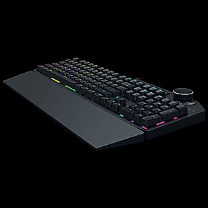 Rosewill Mechanical Gaming Keyboard, 15 RGB Backlit Modes, 2-Port USB Passthrough, Media Keys and Multifunctional Volume Dial, Magnetic Wrist Rest, Tactile Brown Switches - NEON K90 RGB BR, Black