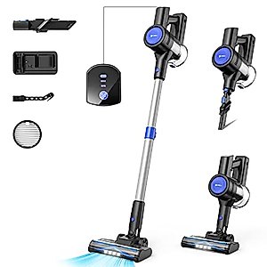 UMLo Cordless Vacuum Cleaner, 25Kpa Brushless Motor Lightweight Stick Vacuum with Powerful Suction, Rechargeable Wireless Vacuum, 40 Mins Max Runtime, LED Display, for Carpet Hard Floor Pet Hair, S500