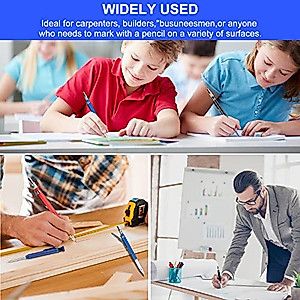 8 Pack Carpenter Pencils Set, Mechanical Construction Pencil with 60 Pcs Refills Construction Marking Tools Carbide Scribe Tool Kit for Construction Woodworking
