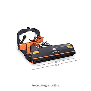 Titan Attachments 86" Offset Flail Ditch Bank Mower, Mowing Attachment for Tractors and Loaders, Cat 2, 3-Point Hitch