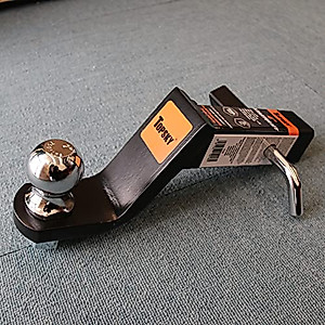 TOPSKY Trailer Hitch Ball Mount with 2-inch Ball & Hitch Pin, Fits 2-inch Receiver, 4 inch Drop