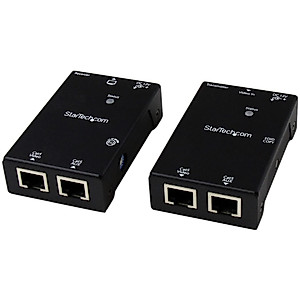 StarTech.com HDMI Over CAT5e / CAT6 Extender with Power Over Cable - 165 ft (50m) HDMI Video/Audio Over Dual Ethernet Cable Extender , TAA (ST121SHD50)