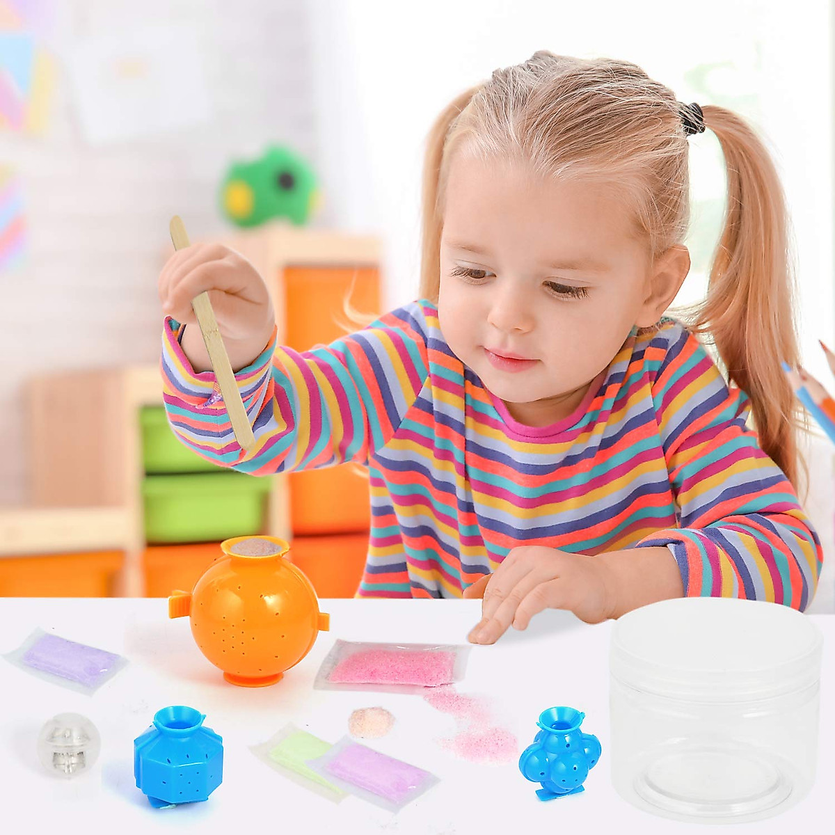 DIY Bouncy Ball Kit, Make Your Own Bouncy Ball Kit, Make 60+ Bouncy Balls Kit for Boys, Including LED Light Balls, Glow in the Dark Bouncy Balls, in 5 Sizes and Shapes, Kids Crafts Project Experiment