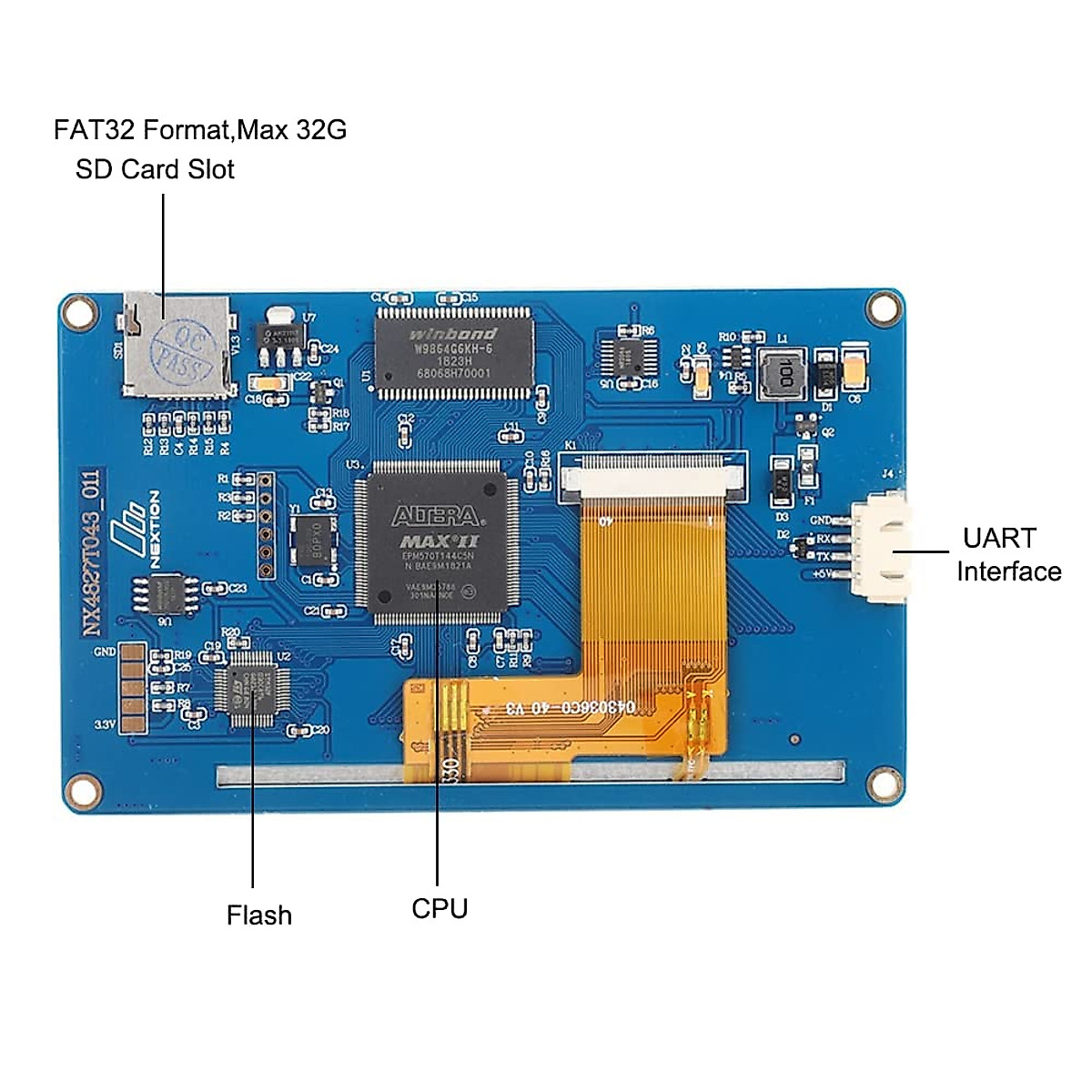 Ferwooh Nextion 3.5'' Display NX4832T035 Resistive Touch Screen + 4.3" NX4832T043 HMI TFT LCD Module