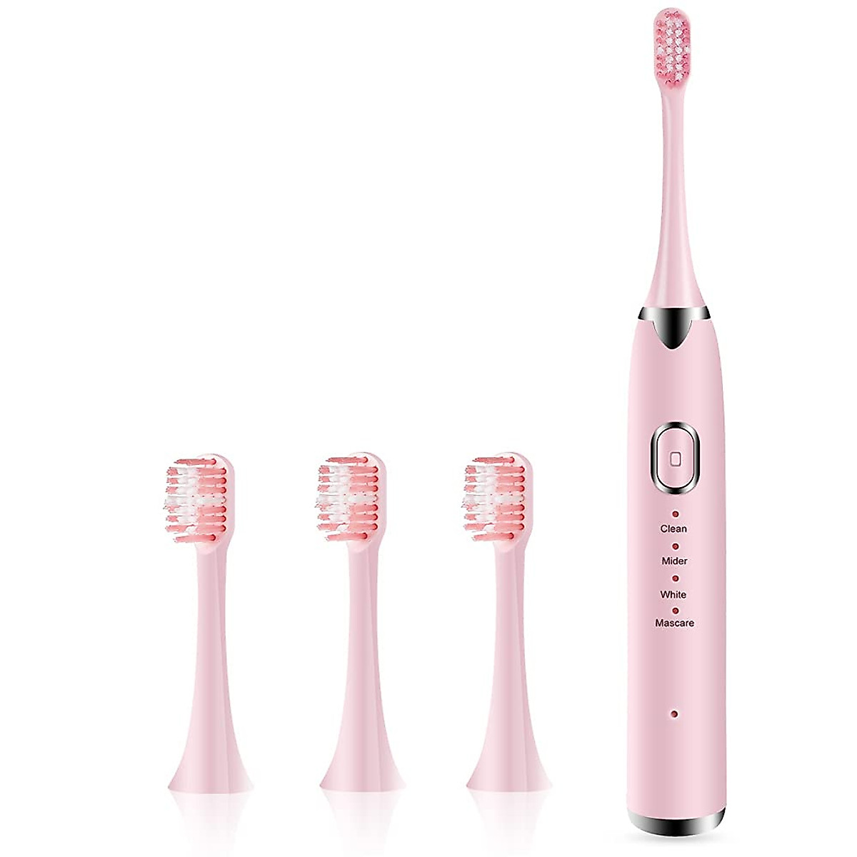WOSUK Electric Sonic Toothbrush Powerful Sonic Cleaning Toothbrush with Timer 4 Modes Dentists Recommend Sonic Rechargeable Toothbrush for Adults, 2 Hr Charge Last 30 Days, 4 Brush Heads