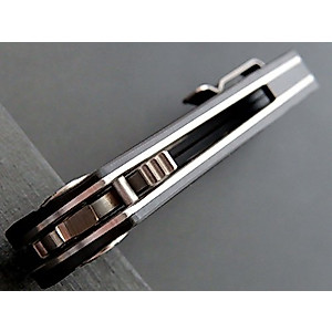 Eafengrow CH3001-G10 Folding Knives D2 Steel Blade G10 Material Handle Camping Knife Flipper Blade Knife Hunting Survival Hand EDC Tools (Black)