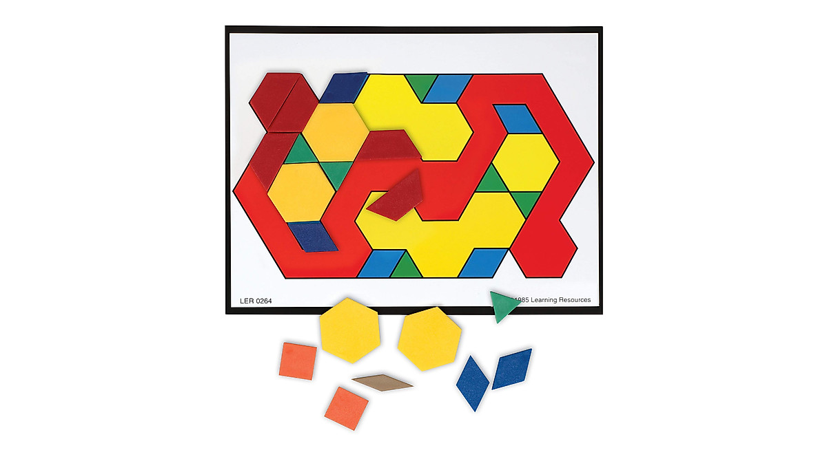 Learning Resources Pattern Blocks: Fun Math & Shape Learning