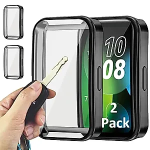 USTIYA Case for Huawei Band 8 Cover Screen Protection Accessories 2X (Black)
