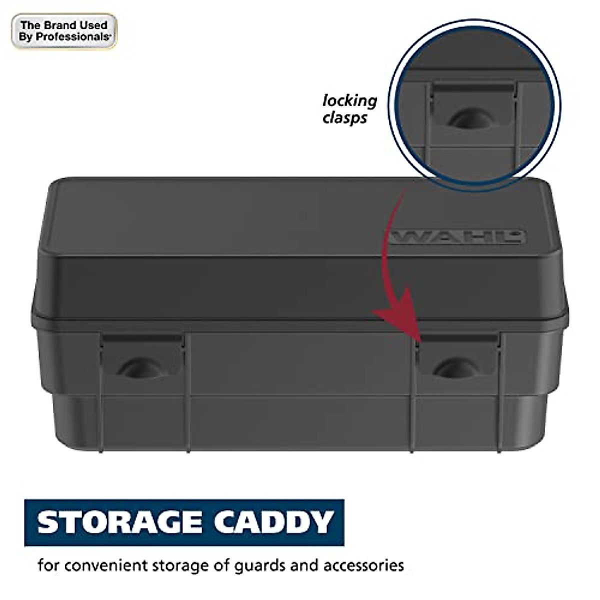 Wahl Genuine Elite Guide Comb Set with Colored Metal Clips and Hair Clipper Guard Organization Caddy, 12 Full Size Attachment Guards from 1/16” to 1” for Increased Cutting Performance - 3291-300