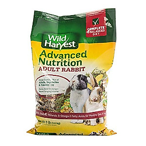 Wild Harvest Advanced Nutrition Adult Rabbit 8 Pounds, Complete and Balanced Diet, Pack of 3 (G19808-CAS)