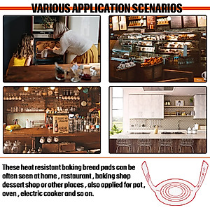 4 Pieces Silicone Baking Mat for Dutch Oven Bread Baking Non Stick Baking Mat with Long Handle 8.3 Inch Reusable Silicone Baking Sheets Heat Resistant Baking Bread Pad for Dough Pastry