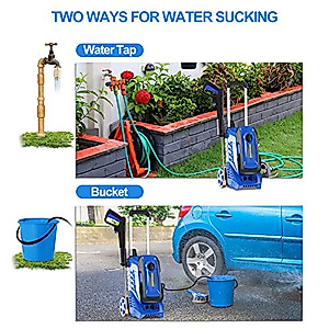 Berggren Power Washers Electric Powered - 3500 PSI 2.6 GPM High Pressure Washer for Car Cleaning Machine with 4 Quick Spray Nozzle Foam Bottle, PWE-1