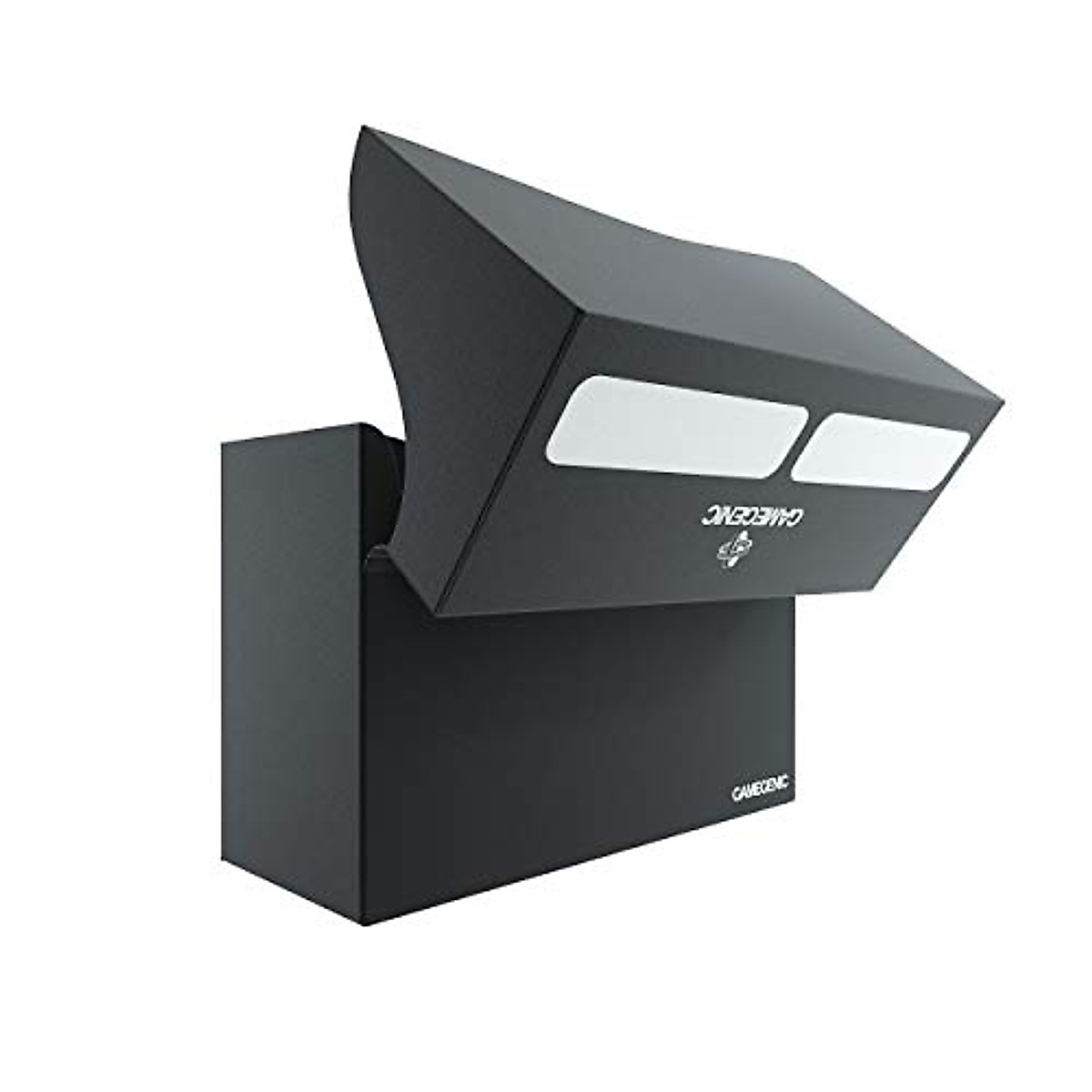 Gamegenic Double Deck Holder 160+ Casual Deck Box | Double-Sleeved Card Storage with Two Removable Deck Holders | Innovative Cobra Neck Technology | Holds up to 160 Cards | Black Color | Made